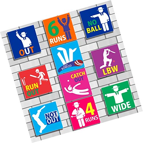 PartyStuff Cricket Theme Props - Cricket Party Props 2 (10 Cards ...