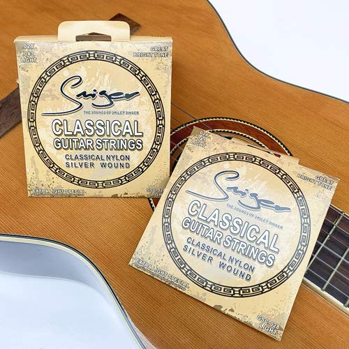 Smiger GSC-028 Classical Guitar Strings Nylon Silver wound,Light Great ...