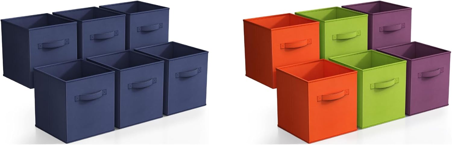 Amazon.com: Sorbus 11 Inch Cube Storage Bins Bundle - 2 Sets of 6 (12 ...