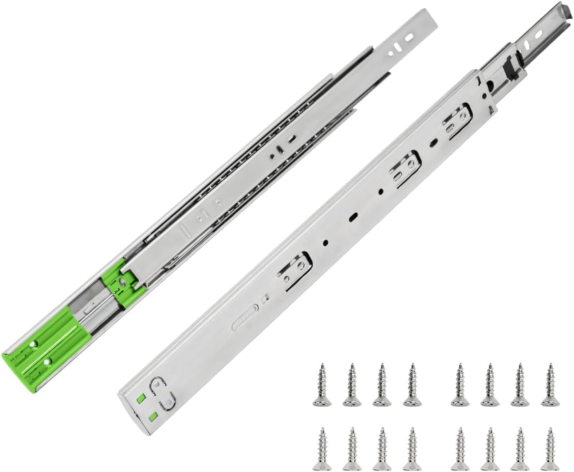 6 Pairs 16 inch Drawer Slides Soft-Close Full Extension Side Mount Ball ...