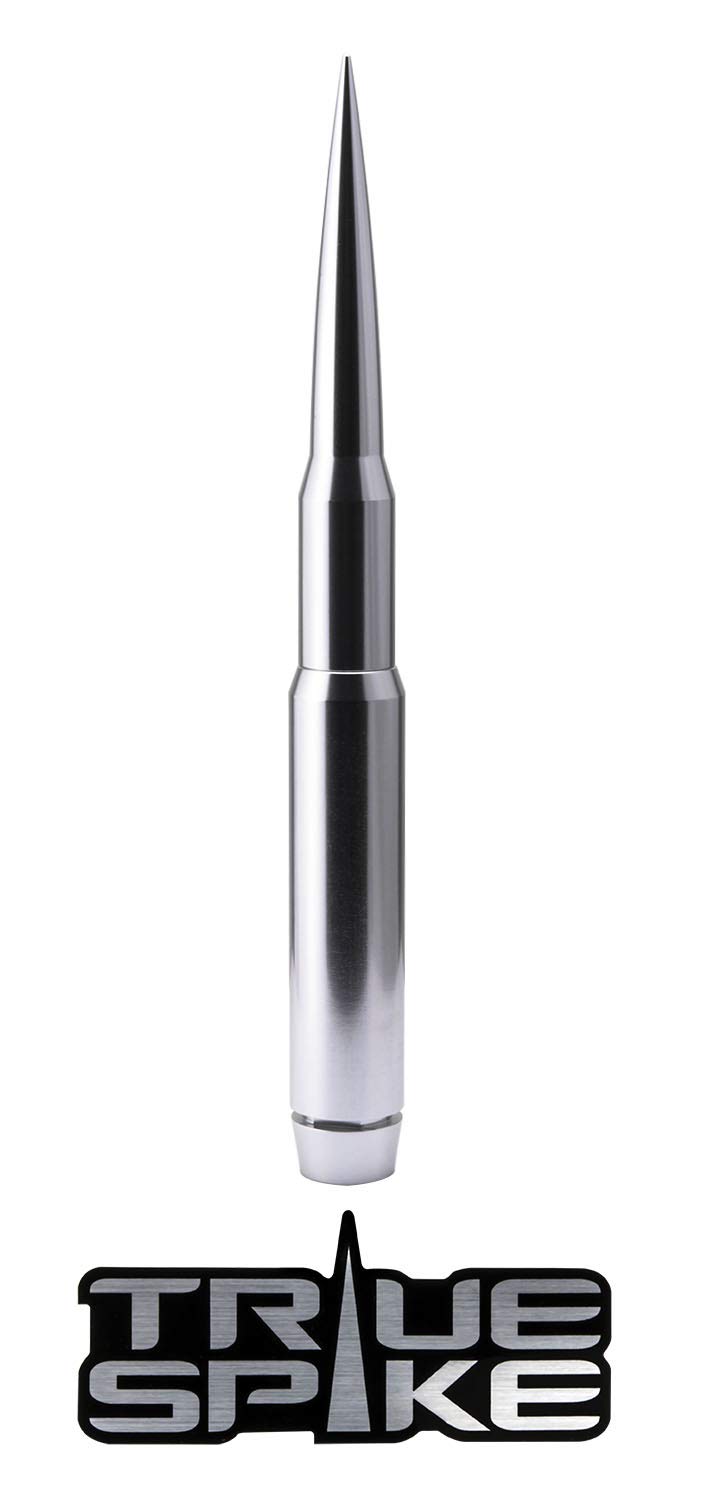 Buy TRUE SPIKE 9 inch SILVER PENETRATOR BULLET ANTENNA with ANTI-THEFT ...