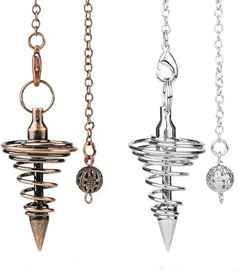 Amazon.com: gofidin 2PCS Metal Pendulum Pendulo Radiestesia Pendulums ...