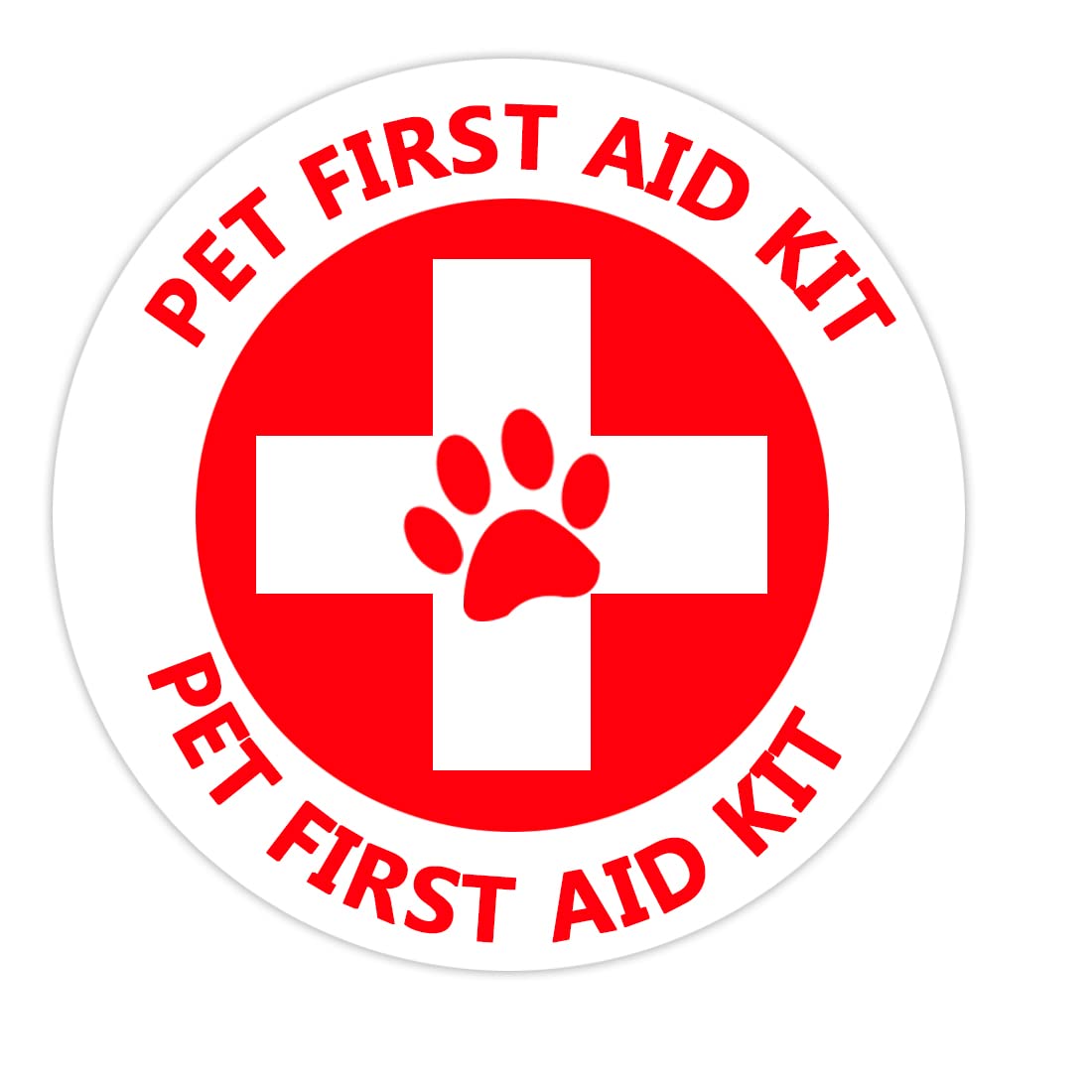 Amazon.com: Pet First Aid Kit Sign Stickers,4 Inch Emergency Symbol ...