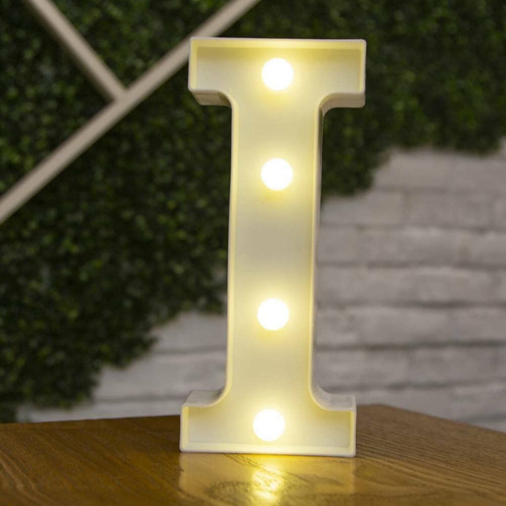 Amazon.com : Alphabet LED Letters Light Up Numbers White Plastic ...