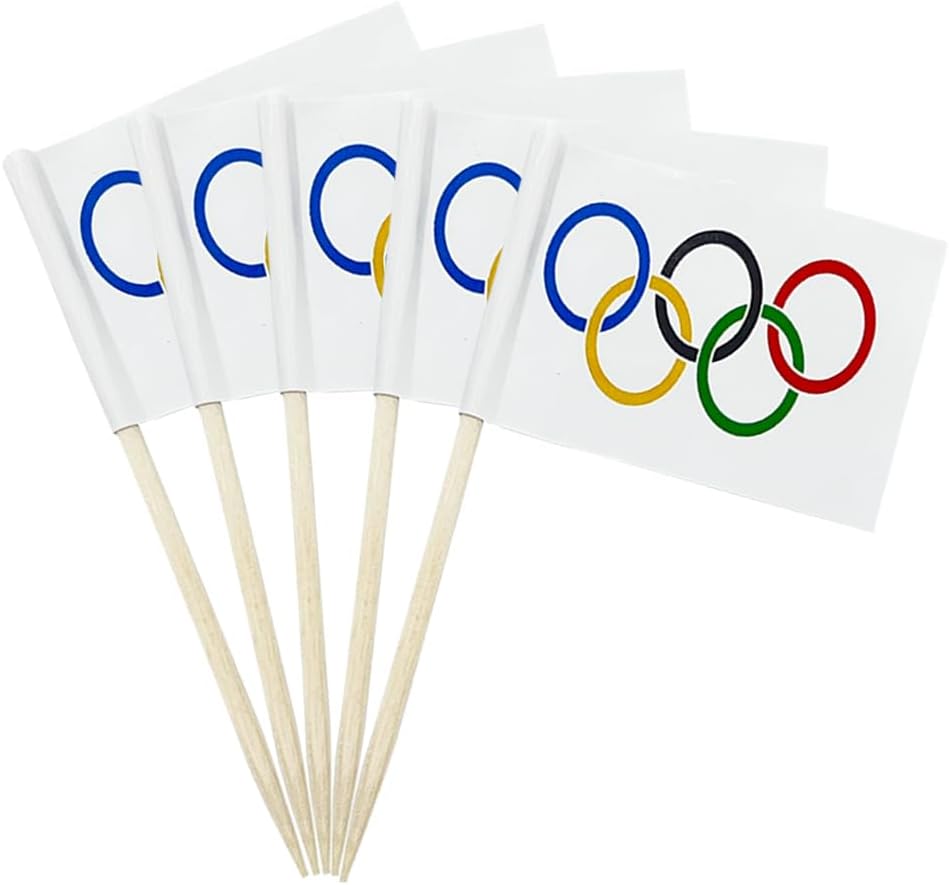 Amazon.com: stidsds 100 Pcs Sports Games Flag Sports Games Toothpick ...
