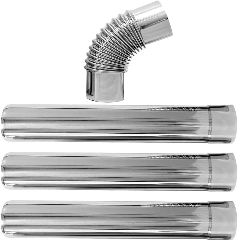 Amazon.com: Stove Chimney Kit, 3Pcs Wood Stove Flue Extension Chimney ...