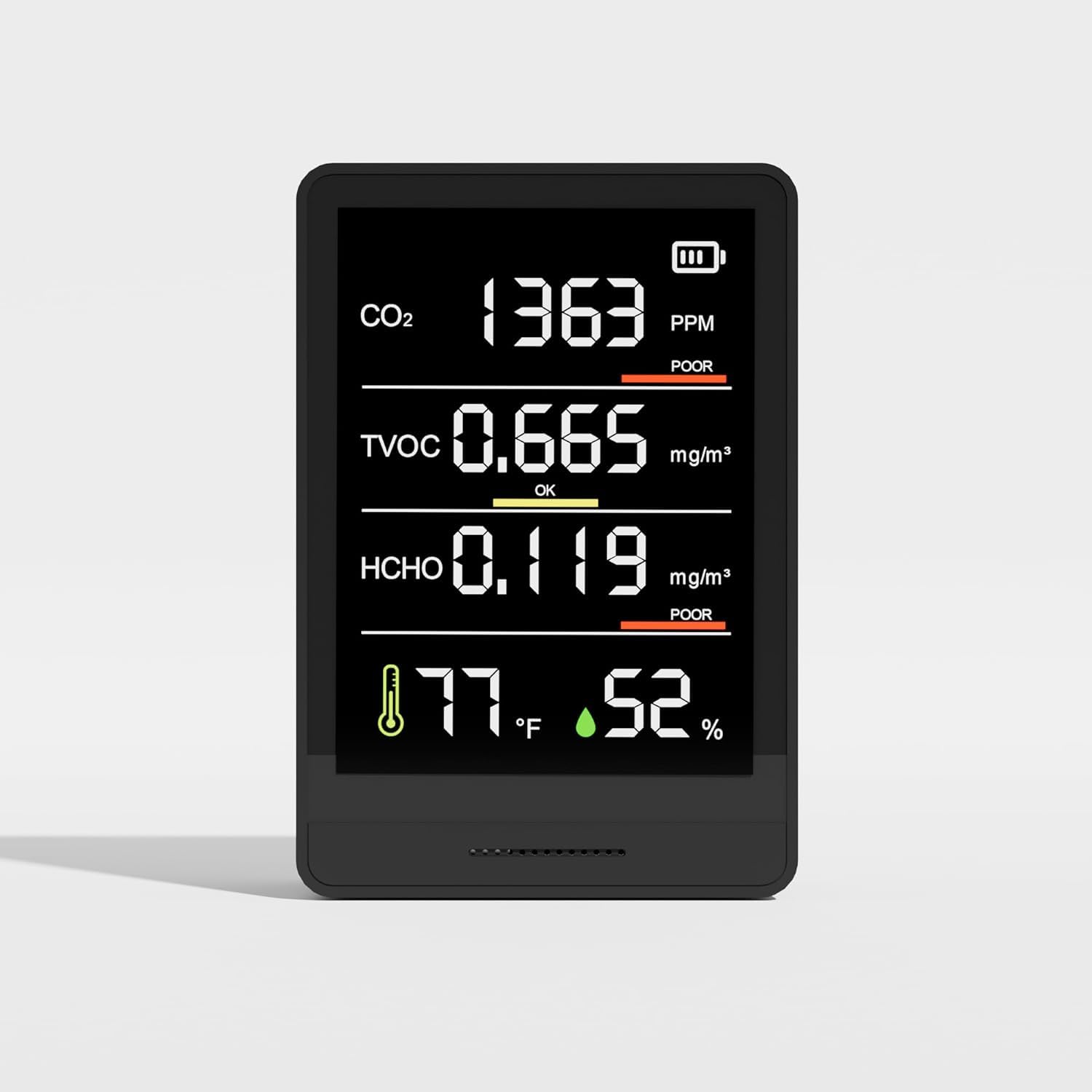 Snapklik.com : Air Quality Monitor, Professional & Accurate CO2, TVOC ...