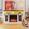Amazon.com: HOSEOKA Farmhouse Fireplace TV Stand for TVs Up to 65 ...