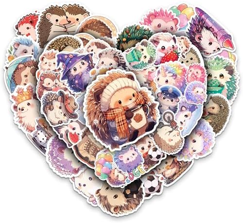 Amazon.com: GEEHUA 100Pcs Watercolor Hedgehog Stickers, Cute The ...