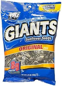 Amazon.co.jp: 【ジャイアンツ】 サンフラワーシード ひまわりの種 オリジナル 塩味 GIANTS ひまわり シャワー プロテイン 163g×2袋 : 食品・飲料・お酒
