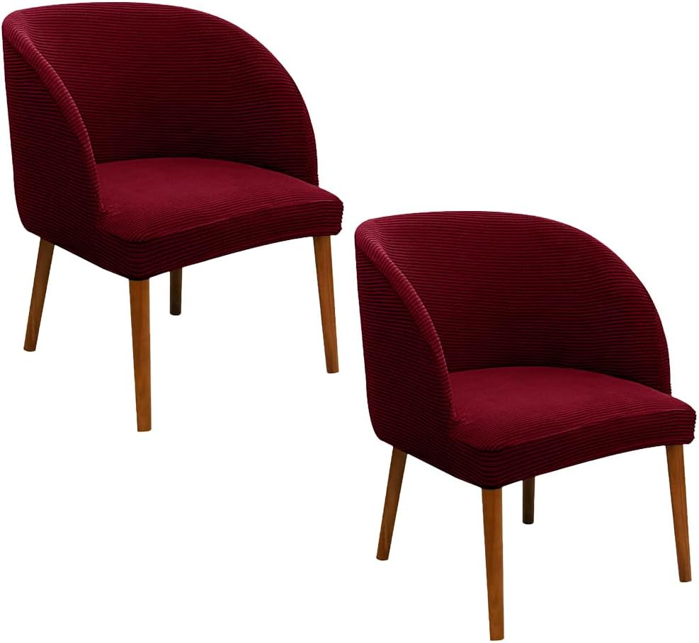 Amazon.com: SZJIAHTM 2 Pcs Dining Chair Cover Armchair Wingback Round ...