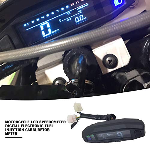 Universal Motorcycle Speedometer Tachometer, LCD HD Display Digital ...