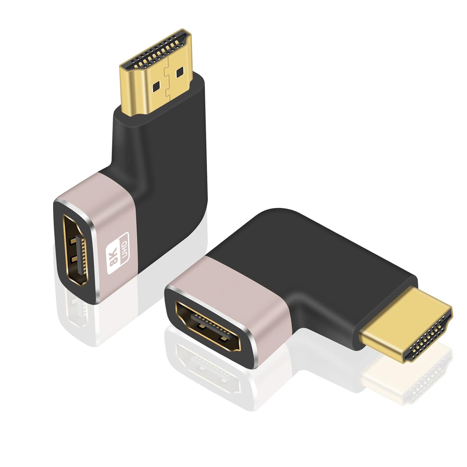 Amazon.com: SOMDARHK HDMI Adapter 8K HDMI Angle Adapter 2 Pack, HDMI L ...