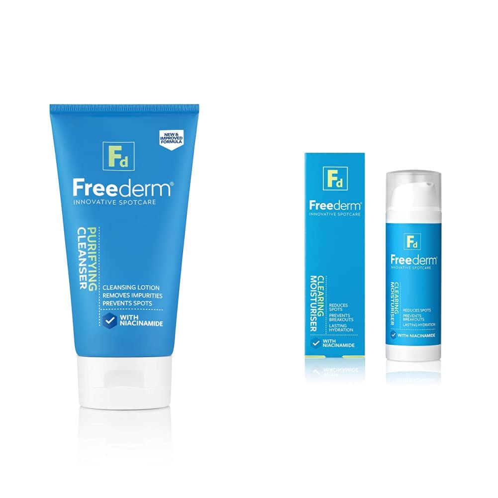 Freederm Purifying Cleanser and Freederm Clearing Moisturiser : Amazon ...