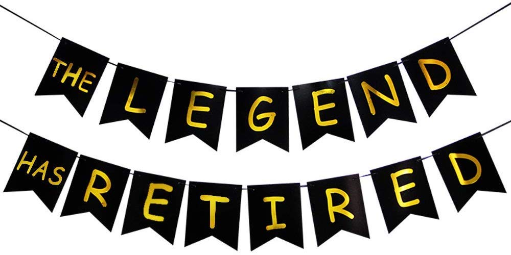 Buy theme my party, the legend has retired banner - retirement party ...