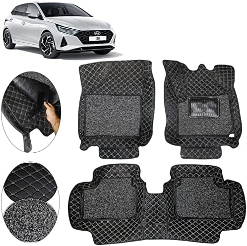 AutoClow/Premium 7D car mat Full Set for Hyundai i20 (Model : 2020-2024 ...