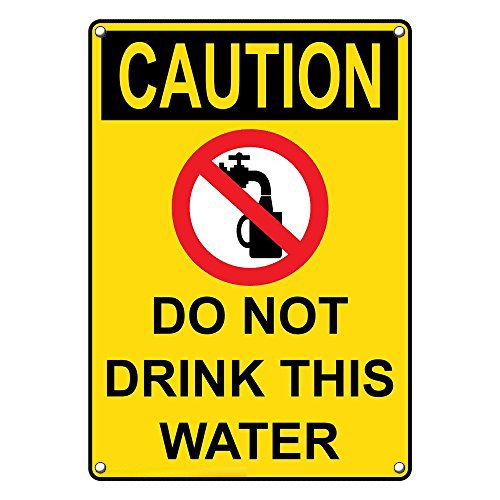 Amazon.com: Weatherproof Plastic Vertical OSHA Caution Do Not Drink ...
