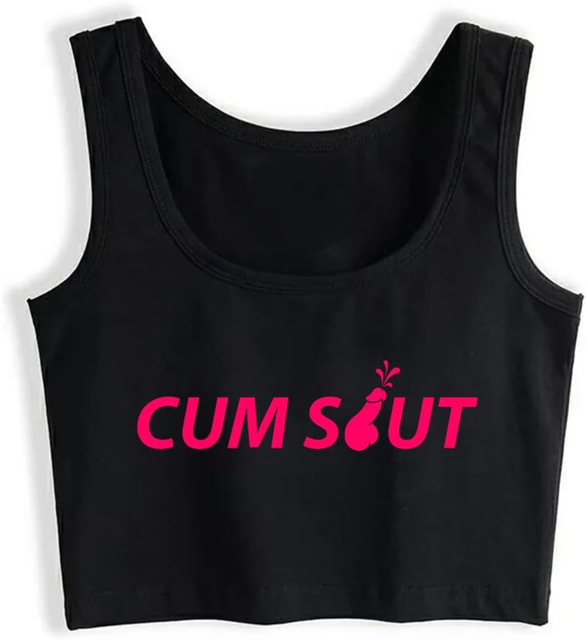 Amazon.com: Cum Slut Shirt, Cumming Penis Crop Top Vest Art T Shirt
