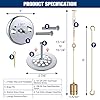 Enhon Universal Bath Tub Drain Linkage Assembly with Trip Lever and Strainer Done Cove, Bathtub ...