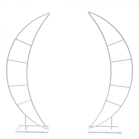 2m Decorative Wedding Moon Arch Backdrop Stand with Bases Metal ...