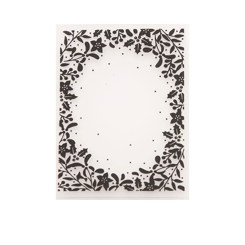 arriettycraft Christmas Berry Branch Frame Plastic Embossing Folder for ...