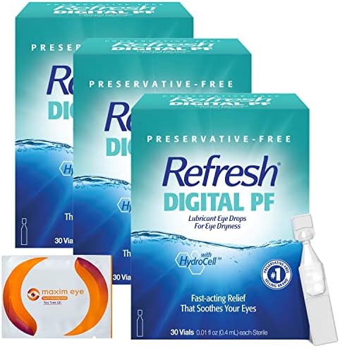 Amazon.com: Refresh Digital Eye Drops 30 Vials, 3 Pack, Preservative ...