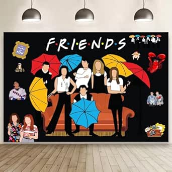 Friends Background Birthday Decorations, Friends Happy Birthday Banner ...