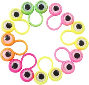 10PCS Eye Finger Puppets Plastic Rings with Wiggle Eyes Toy Favors ...