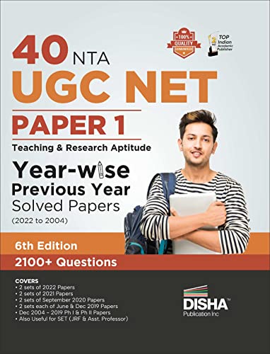 40 NTA UGC NET Paper 1 Year-wise Previous Year Solved Papers (2022 to ...