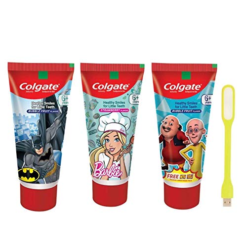 Colgate Kids Toothpaste Batman + Barbie + Motu Patlu Anticavity ...
