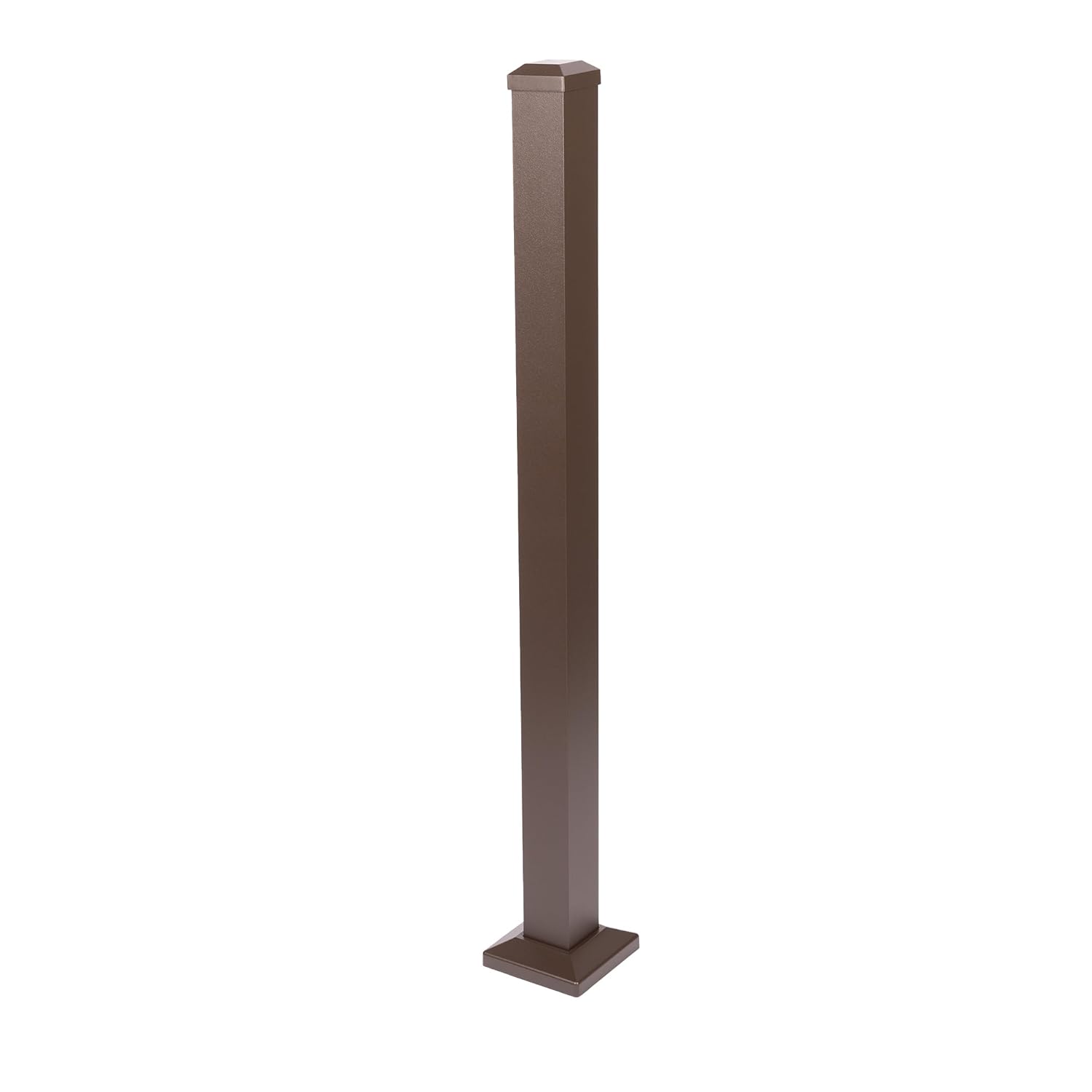 Deckorators 2-1/2 in. x 2-1/2 in. x 39 in. Weathered Brown Aluminum ...