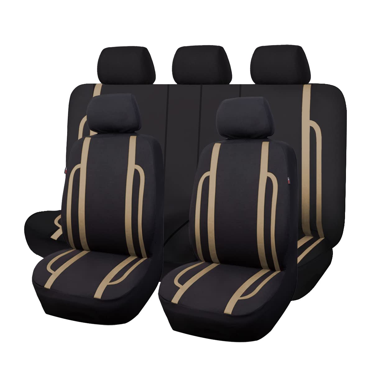 Flying Banner Universal Car Seat Covers Vertical Bar Splicing Design ...