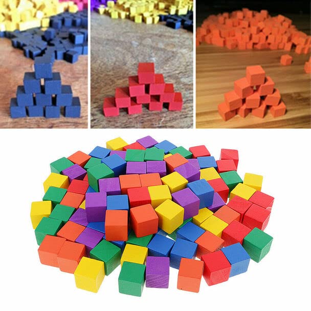 Wooden colourfull Cubes | Smooth colourfull Cubes for Playing as ...