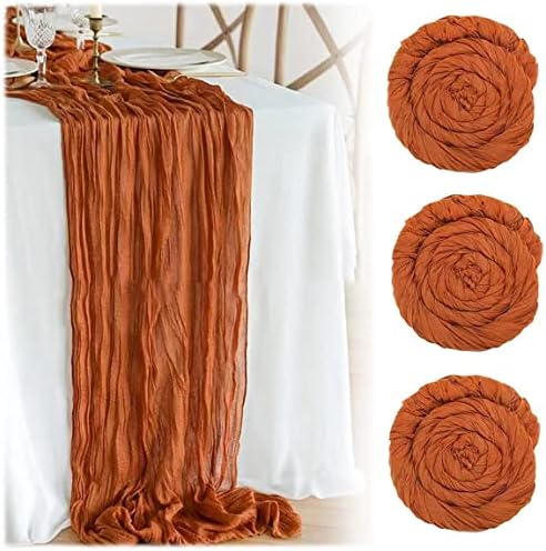 Amazon.com: DIY RESIN 3 Pack Cheesecloth Table Runner Bulk, Brick Red ...