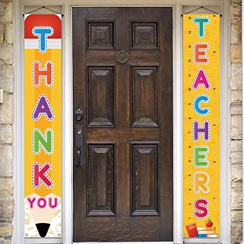 Amazon.com: Thank You Teachers Porch Banner Teacher Appreciation Week ...