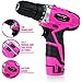 Amazon.com: Pink Power Pink Drill Set for Women - 12V Li-Ion Pink ...