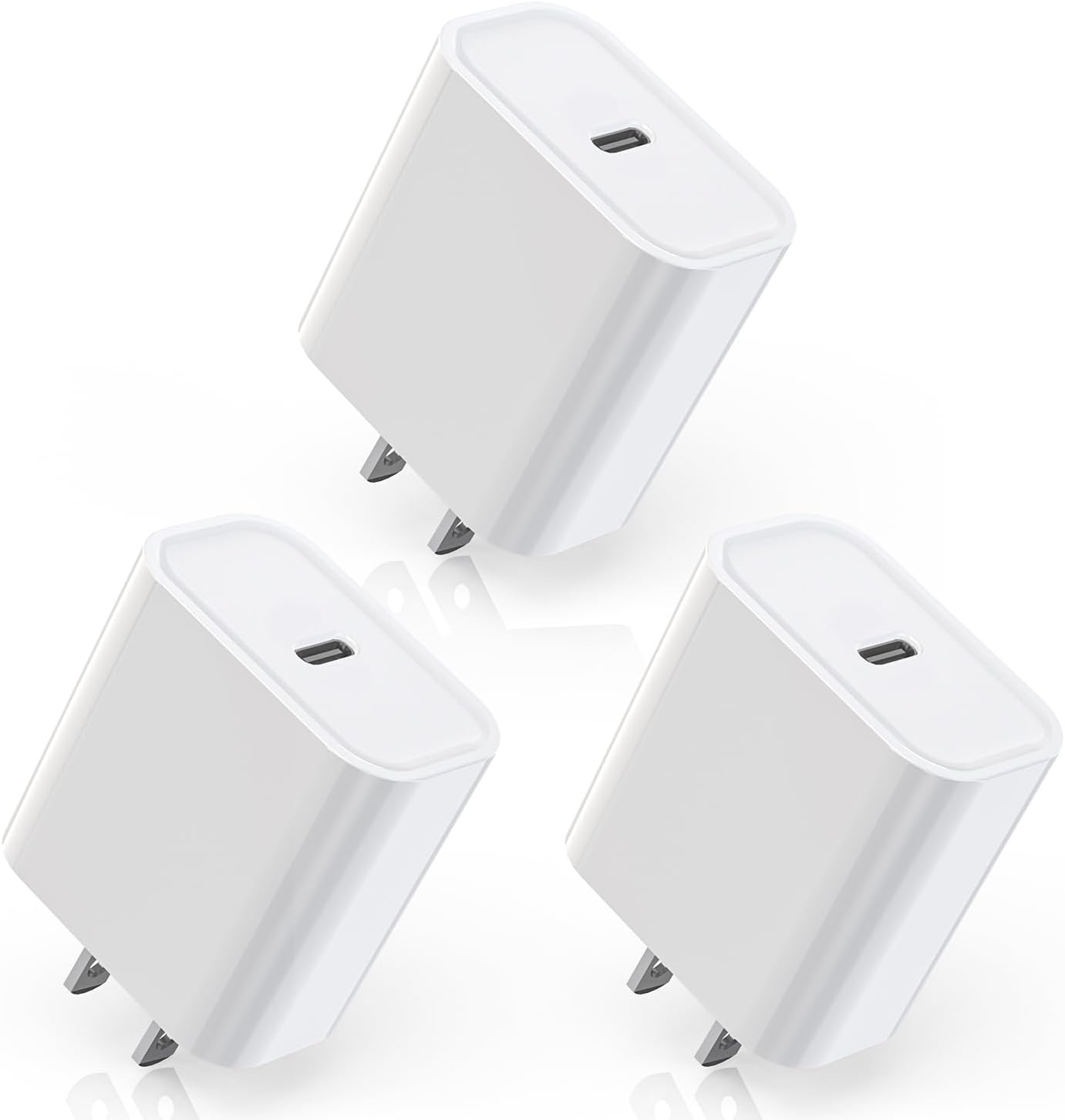 Amazon.com: 3Pack iPhone 15 Charge Block,USB C Charger, Black Charger ...