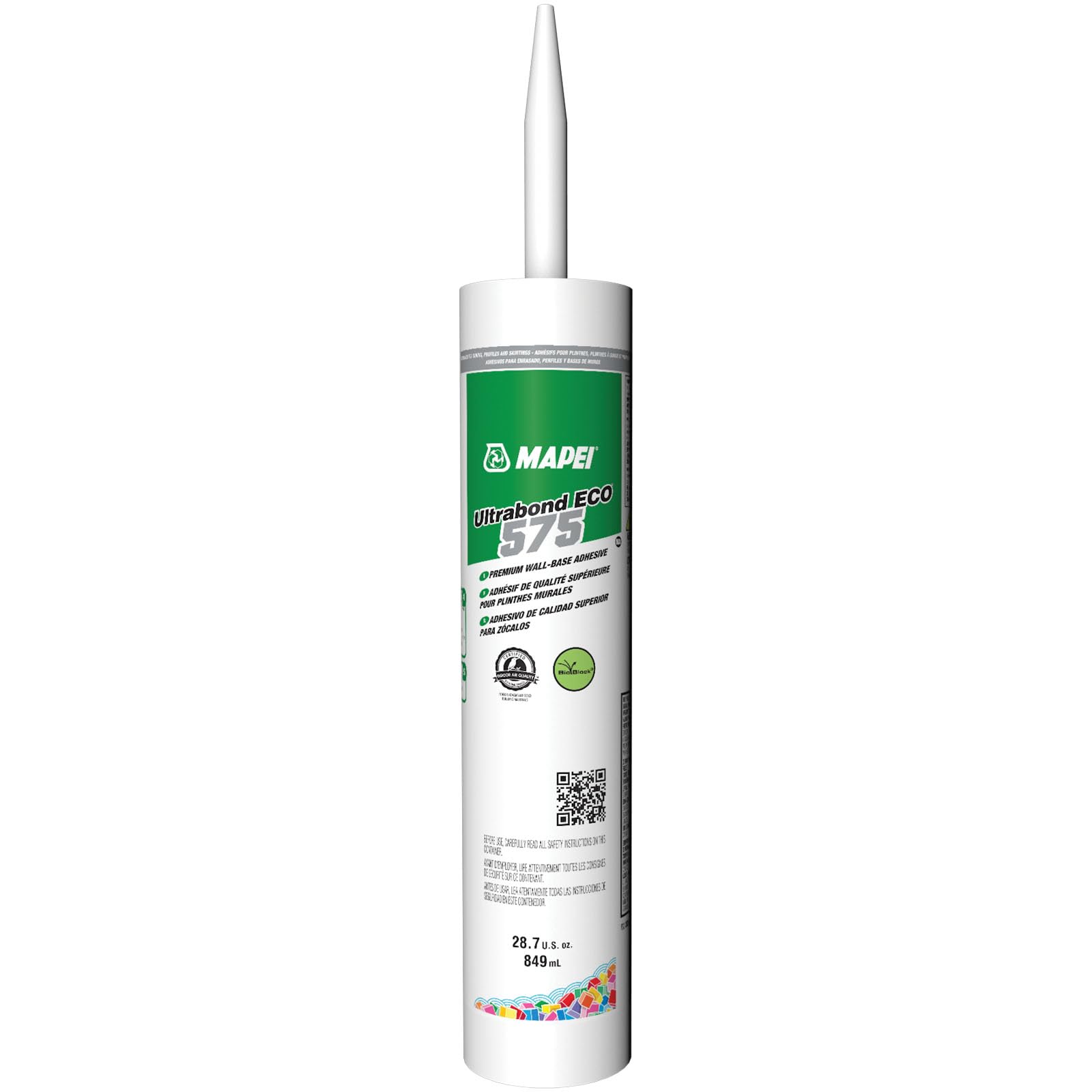 MAPEI Ultrabond ECO 575 Wall-Base Adhesive, 28.7 oz Tube, Strong, Eco ...
