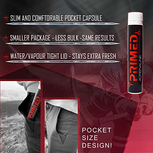 PRIMED Smelling Salts - Adrenaline | Slim Pocket Capsule with Air ...