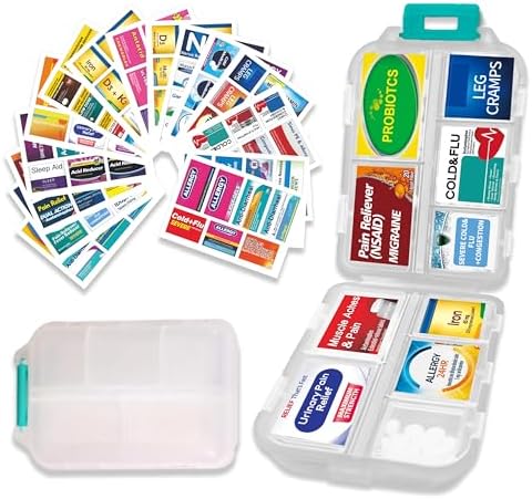 Amazon.com: 383Pcs Pill Organizer Medicine Labels, Pre-Cut Medicine ...