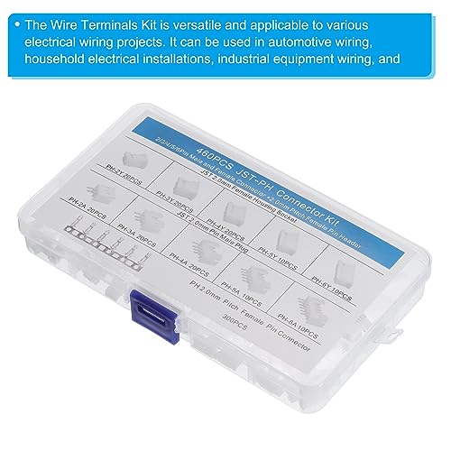 PATIKIL 2.0mm PH Connector Kit, 460pcs Male Female Housing Socket ...