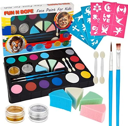 Amazon.com: Face Paint Kit for Kids and Adults - Face Painting Kit with ...