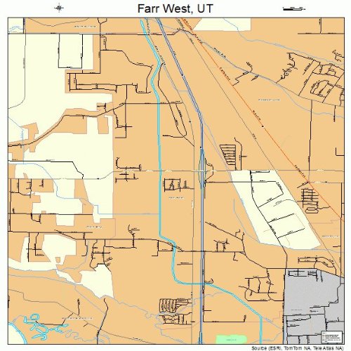 Amazon.com: Large Street & Road Map of Farr West, Utah UT - Printed ...