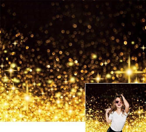 Amazon.com : Duluxykl Black and Gold Backdrop Golden Glitter Spots ...