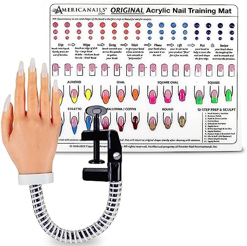 Amazon.com: Americanails RealisTech Acrylic Nail Training Mat and Ultra ...