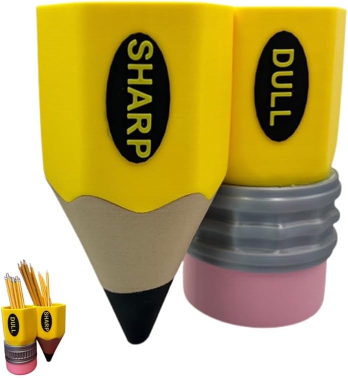 Amazon.com: ROJADA Sharp-Dull Pencil Holder, Unique Pencil Shaped Pen ...