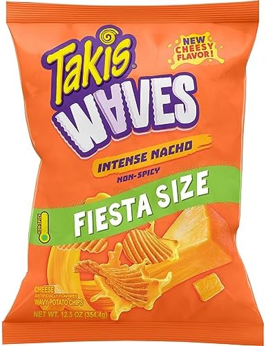 Amazon.com: Takis Waves Intense Nacho, Nacho Cheese Flavored Potato ...