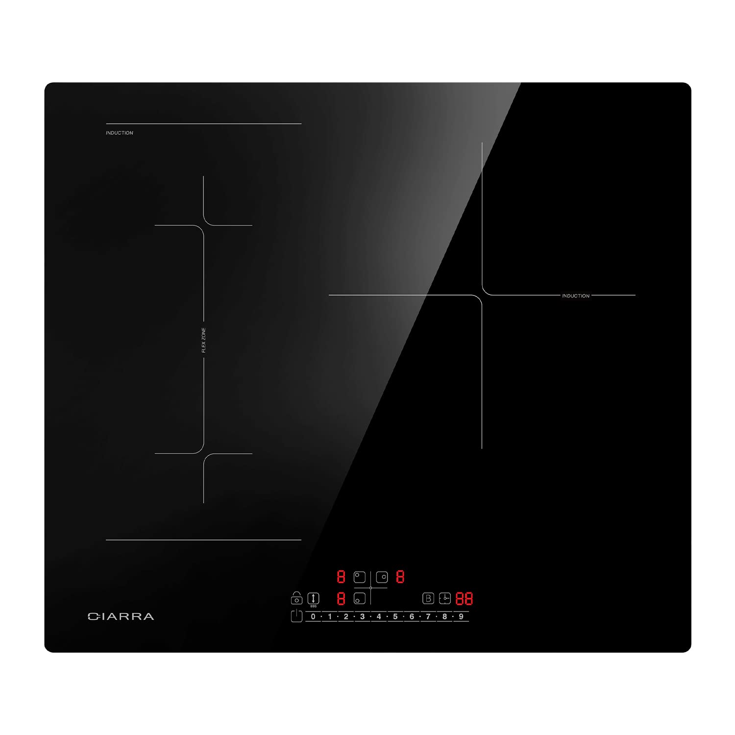 Buy CIARRA CBBIH3BF 6500W Built-in Induction Hob 3 Zones with Boost ...