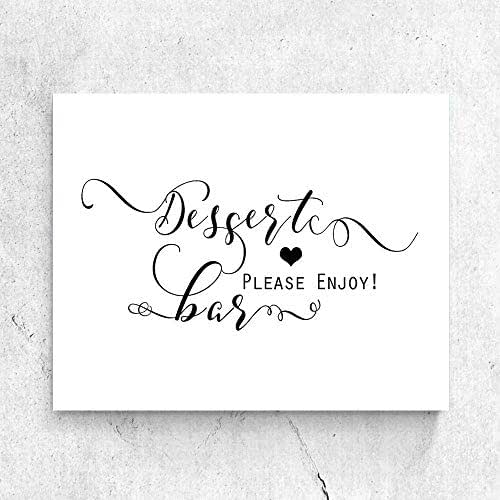 Amazon.com: ZLKAPT Dessert Table Decor Signs for Rustic Wedding Dessert ...