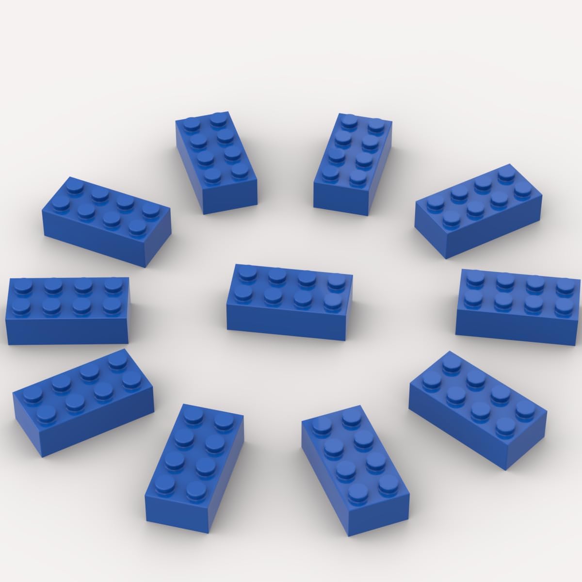 Amazon.com: 500 Piece Blue Bricks Bulk, Blue 2x4 Building Bricks Flat ...